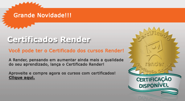 Cursos Render - Flash e Photoshop com Certificado Render!